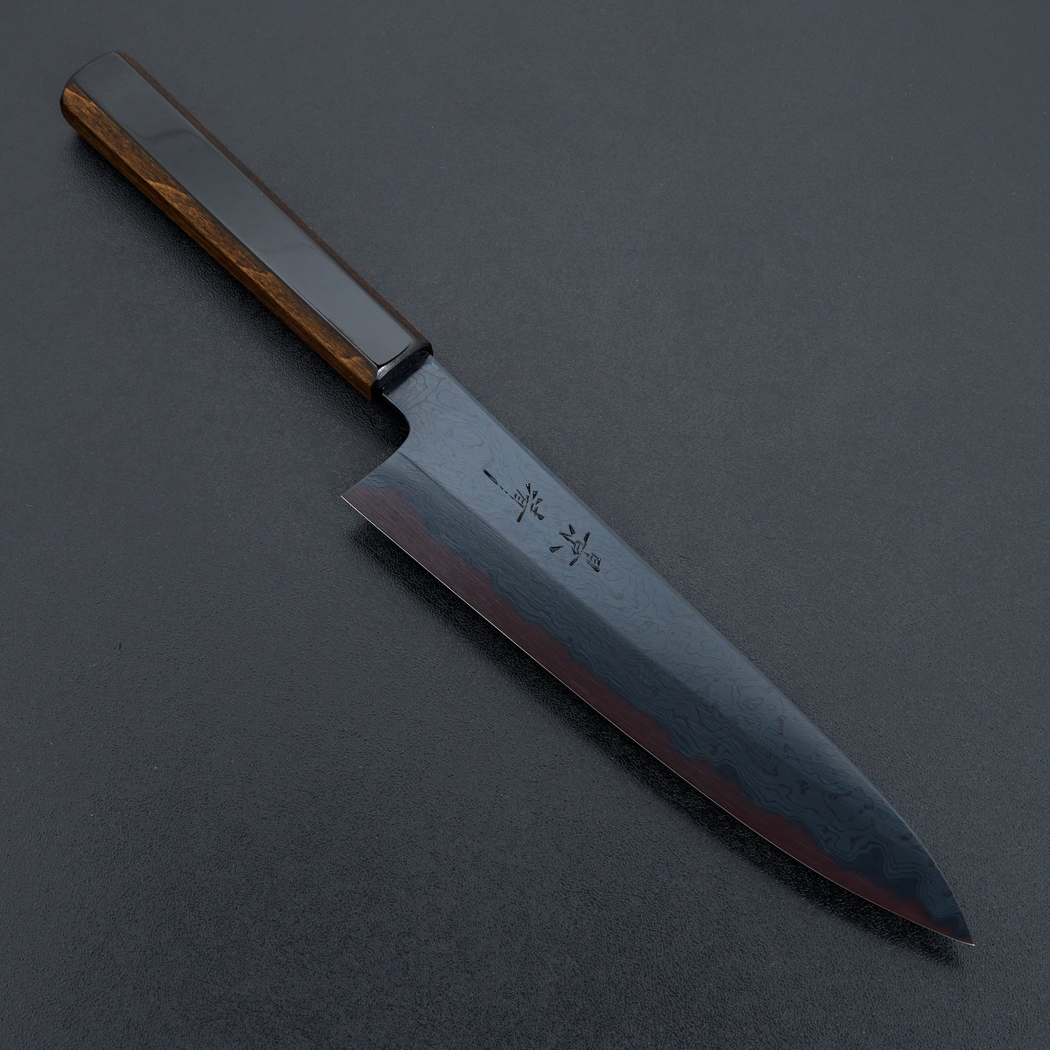 Kagekiyo Blue 1 Black Dyed Damascus Gyuto 210mm