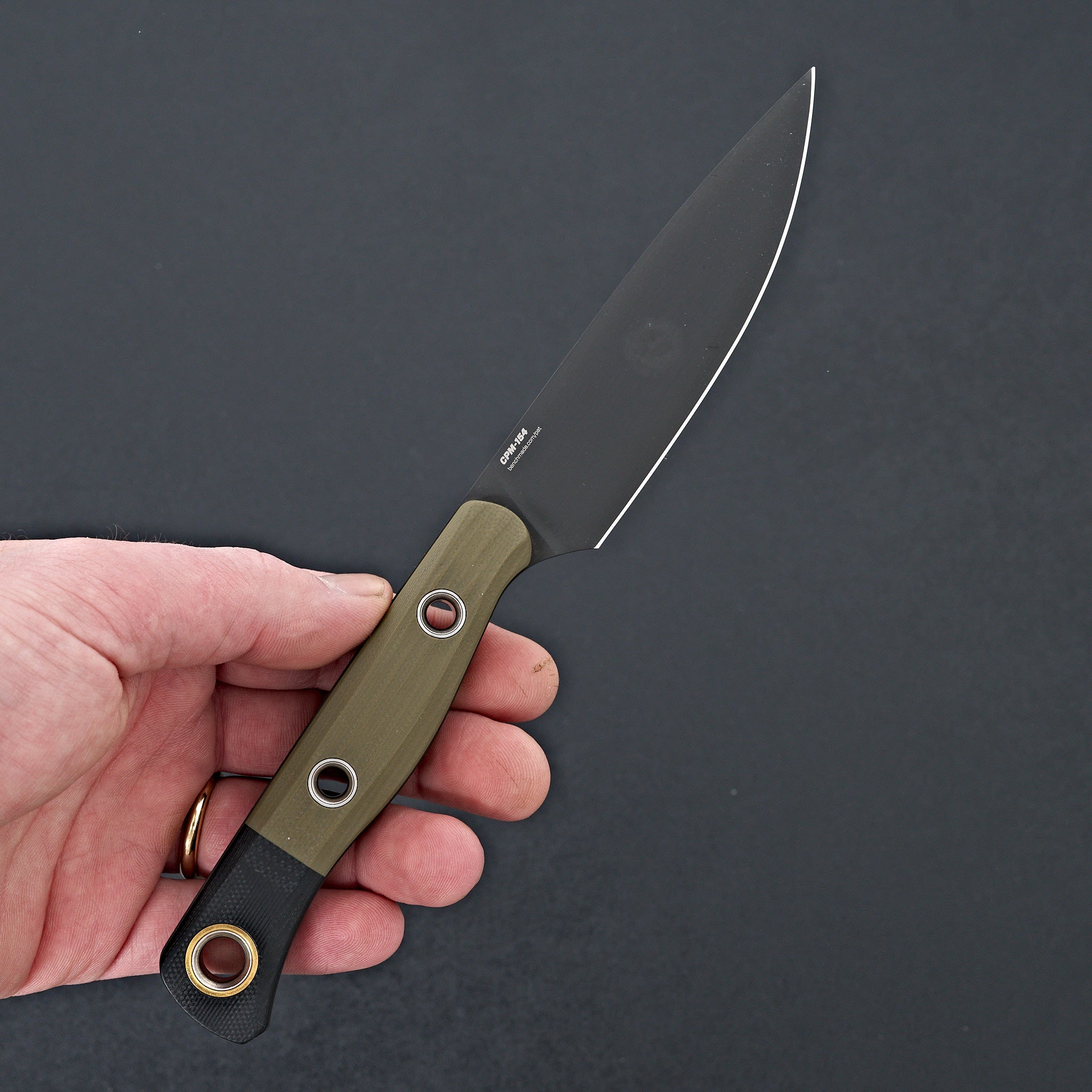 Benchmade 3 Piece Set Kitchen Knives OD Green Black G 10