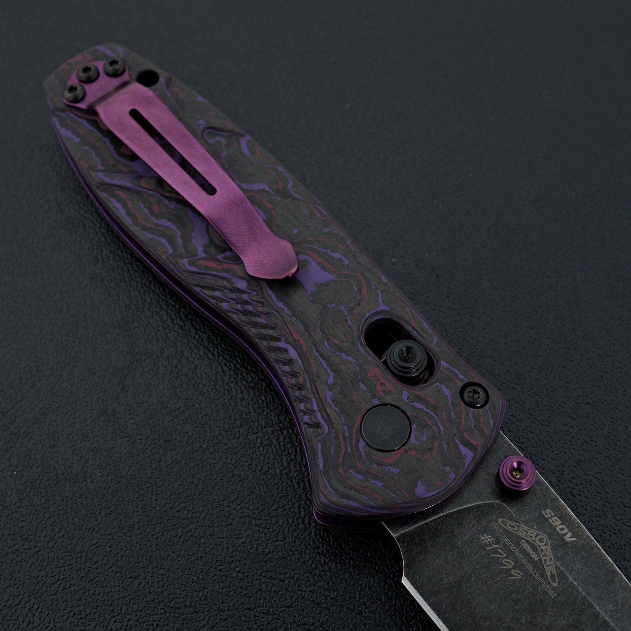 Benchmade Limited Edition Gold Class Mini Barrage Purple Haze