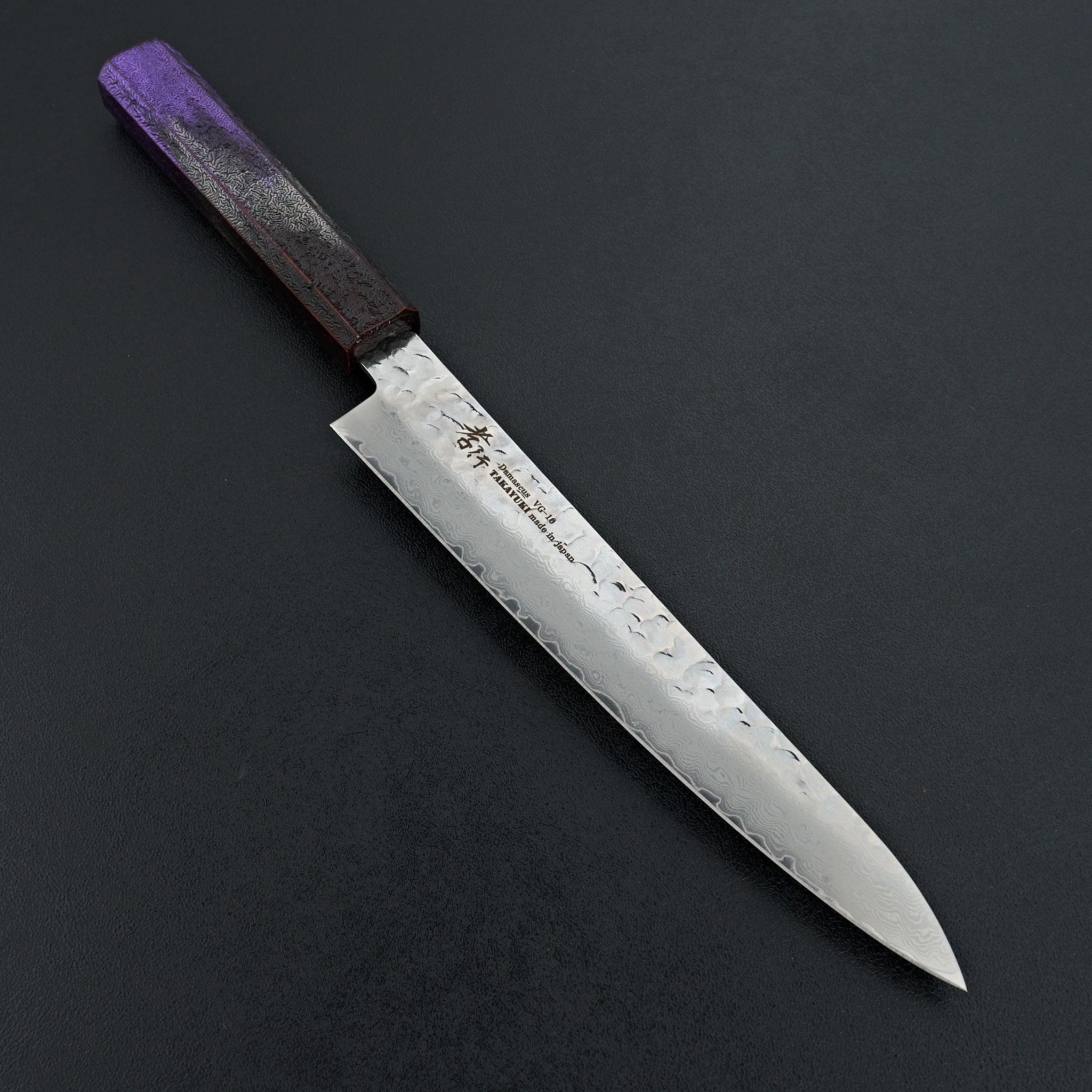 Sakai Takayuki Purple Rinko Lacquer 33 Layer Damascus Petty 180mm
