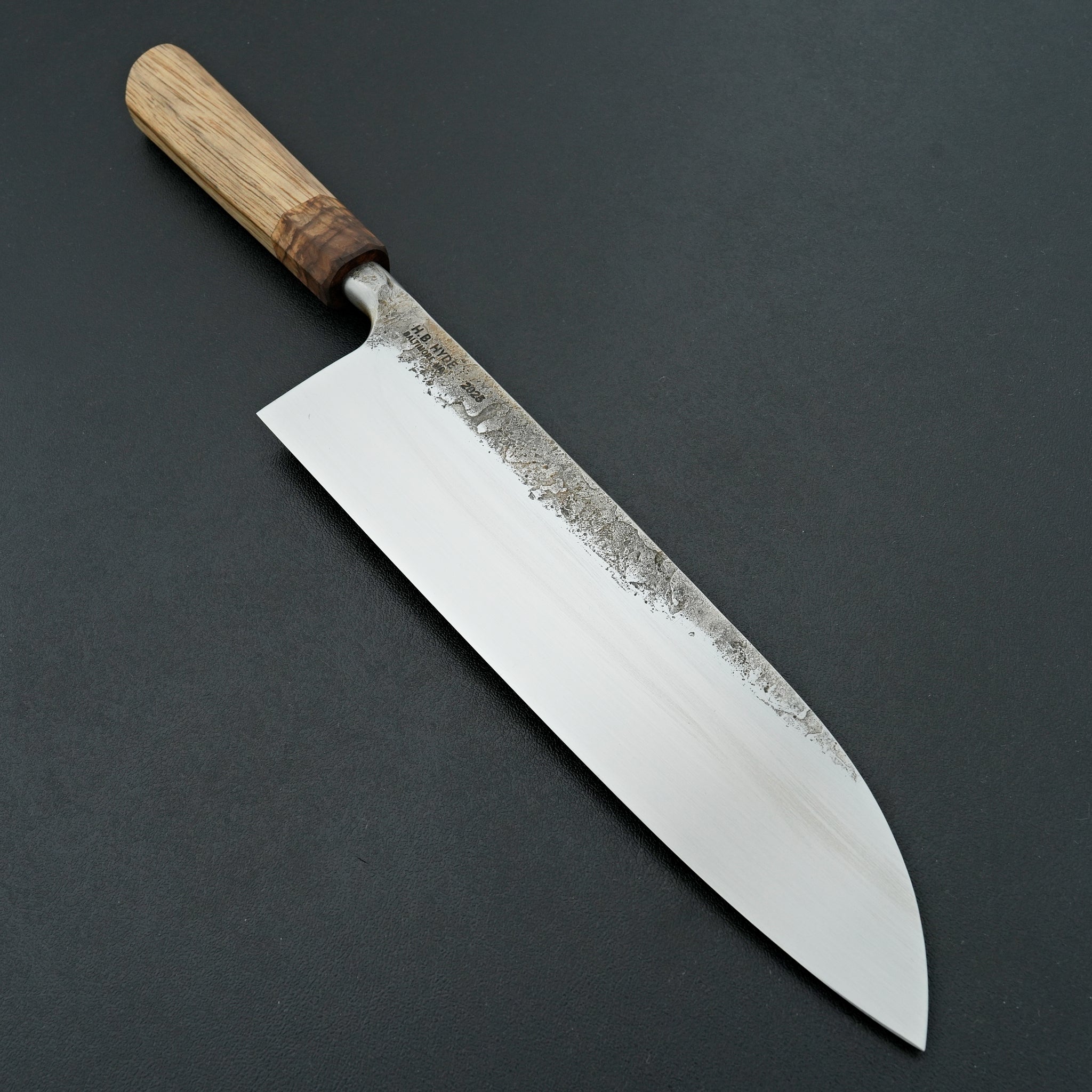 Hyde Handmade Oak Burl Santoku 230mm