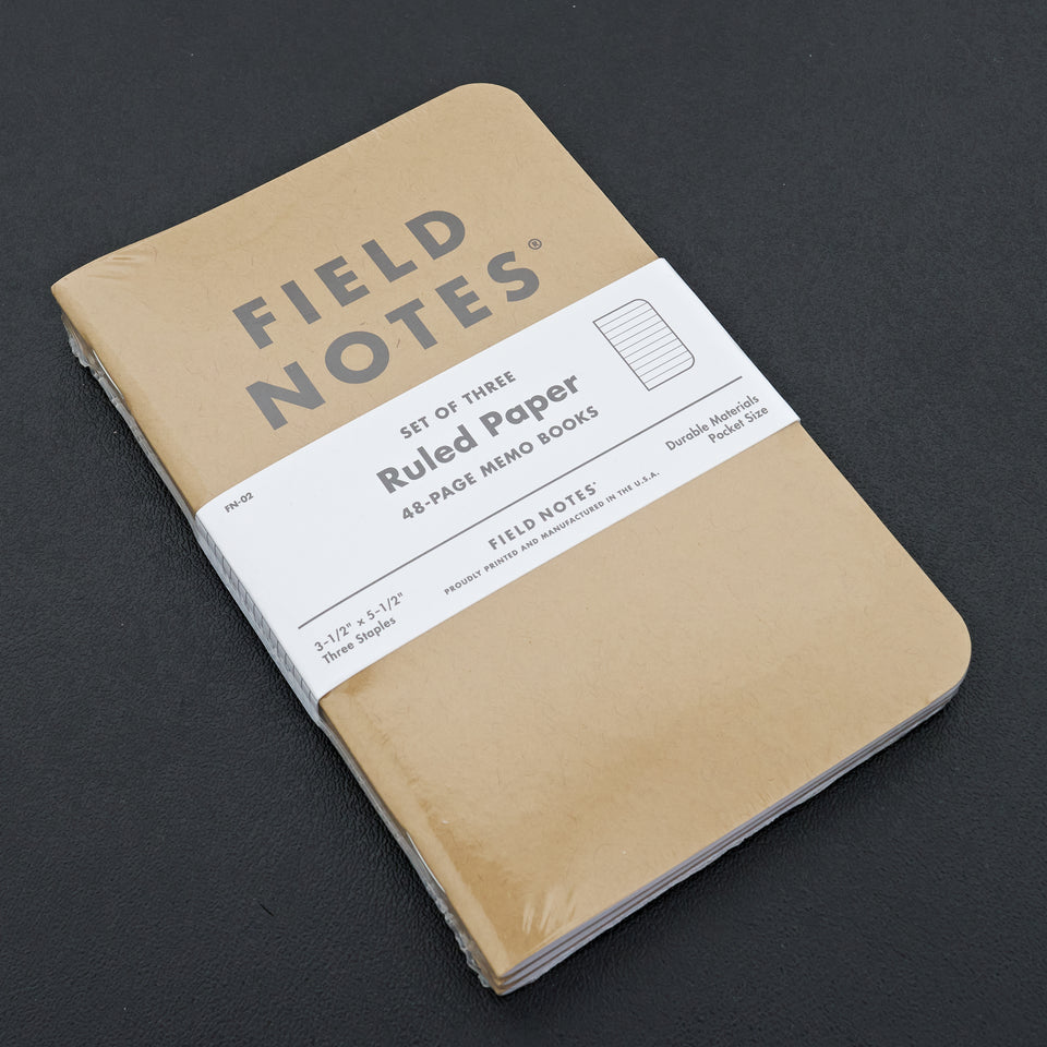 Field Notes Original Kraft Ruled 3-Pack