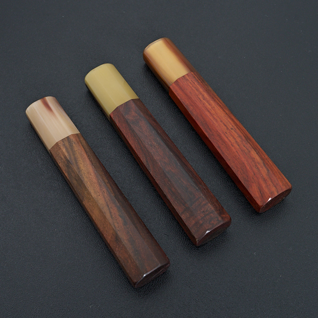 Knife Handle Octagonal Siamese Rosewood Horn 135mm