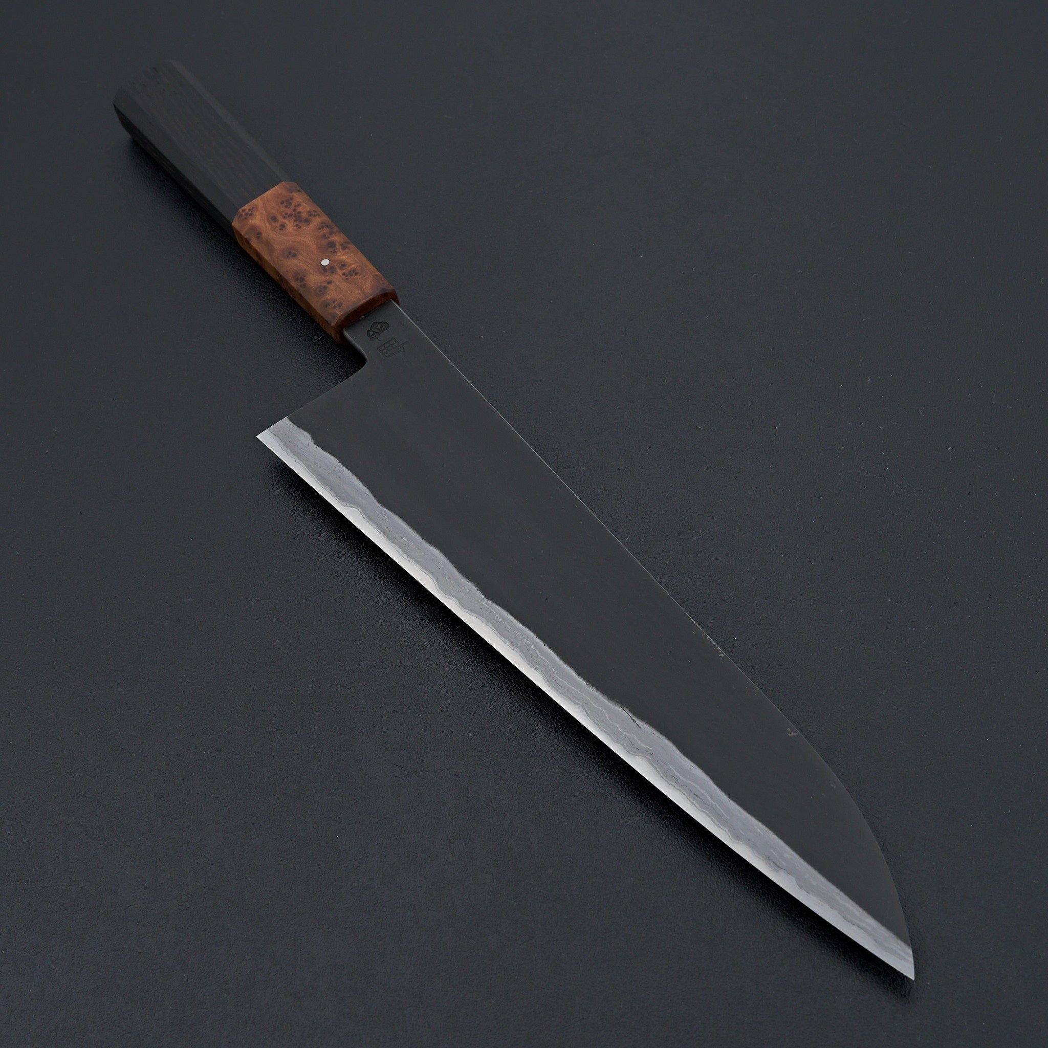 Simon Maillet Wrought Iron Bog Oak & Thuya Burl Gyuto 240mm